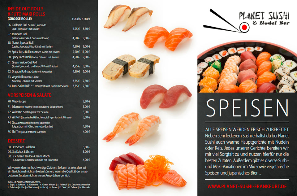 Speisekarte - Planet Sushi